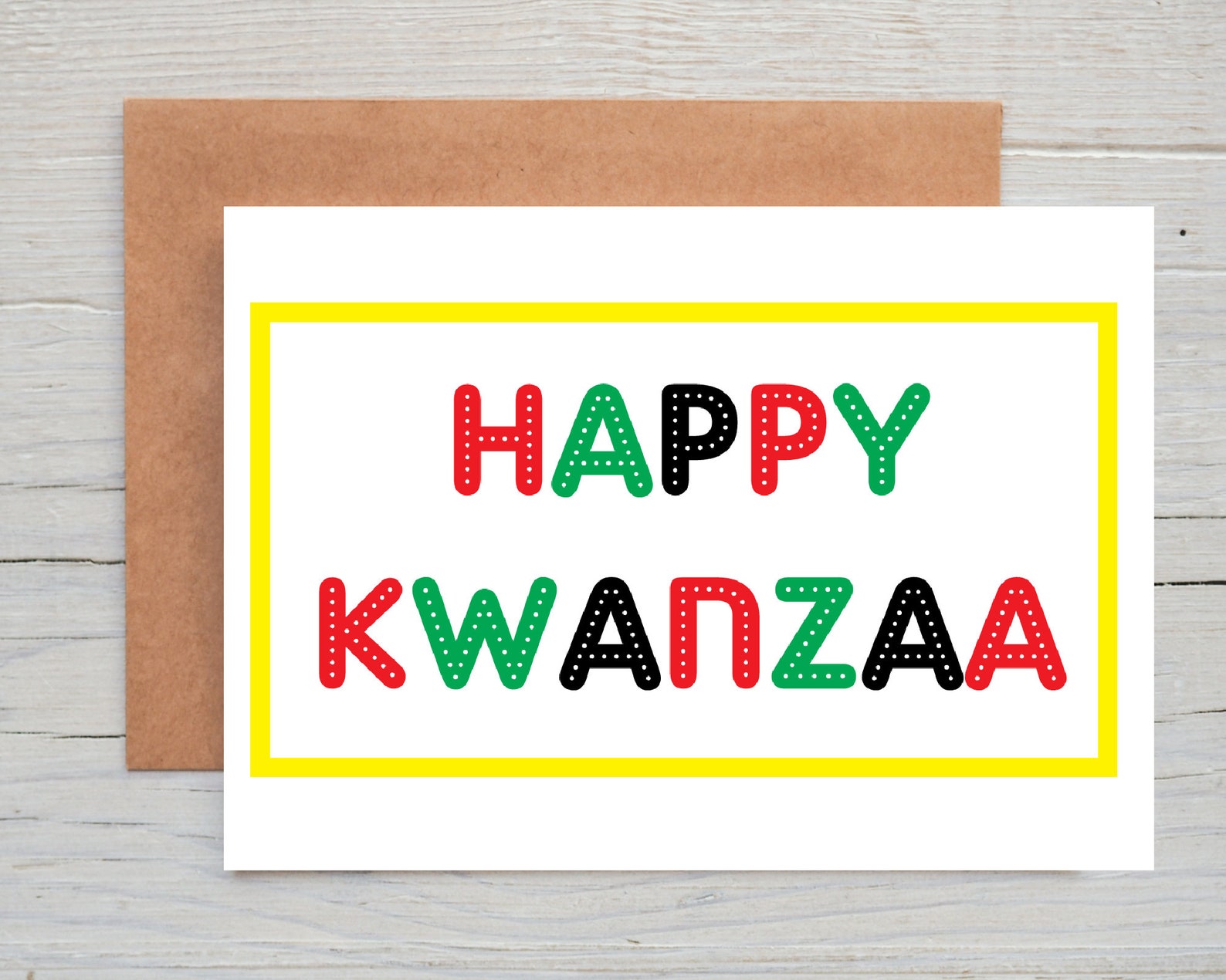 Happy Kwanzaa Card Printable Instant Digital Download Holiday - Etsy