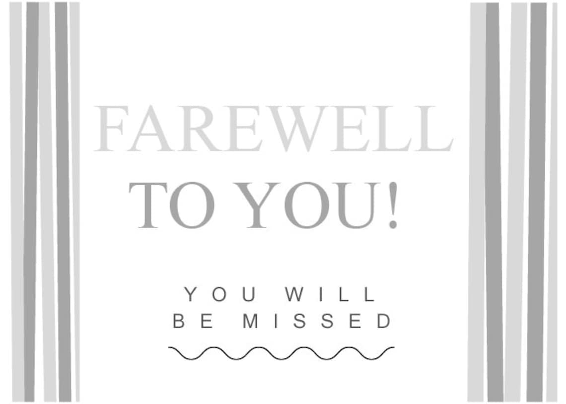 Farewell Card Foldable Printable Instant Digital Download Appreciation farewell-card-foldable-printable-instant-digital-download-appreciation