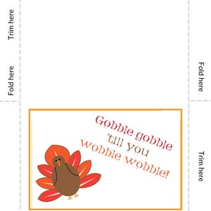 Turkey Thanksgiving Card Printable Instant Digital Download, Funny ...