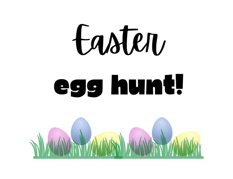 Easter Egg Hunt Sign Printable Instant Digital Download, Easter Sign ...