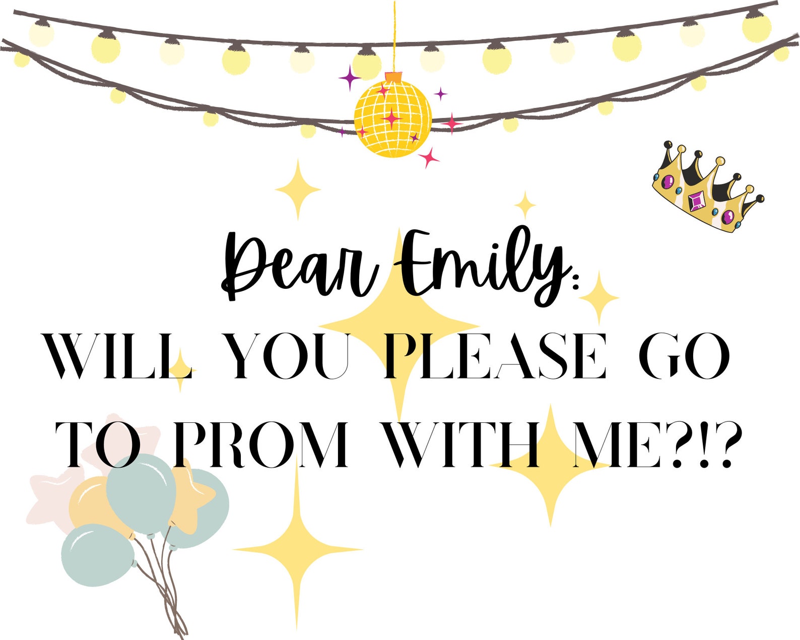 Custom Prom Proposal Sign Printable Instant Digital Download - Etsy