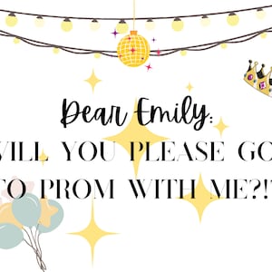 Custom Prom Proposal Sign Printable Instant Digital Download - Etsy