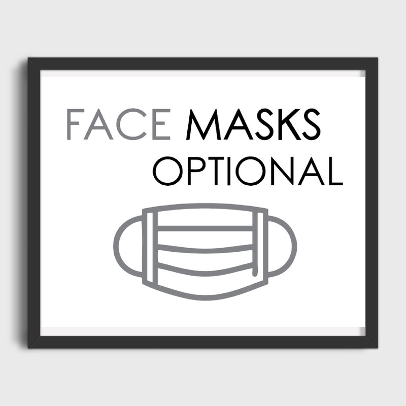 Masks Optional Sign - Etsy