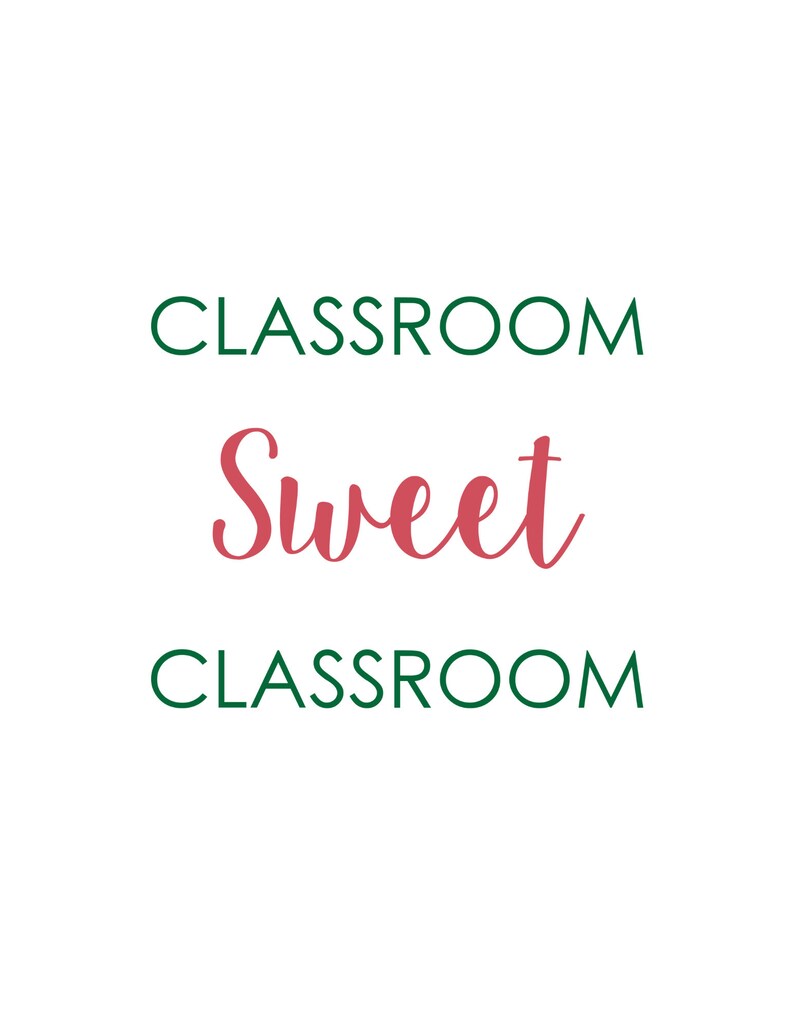 Classroom Sweet Classroom PNG Digital Download, Classroom PNG, Teacher ...