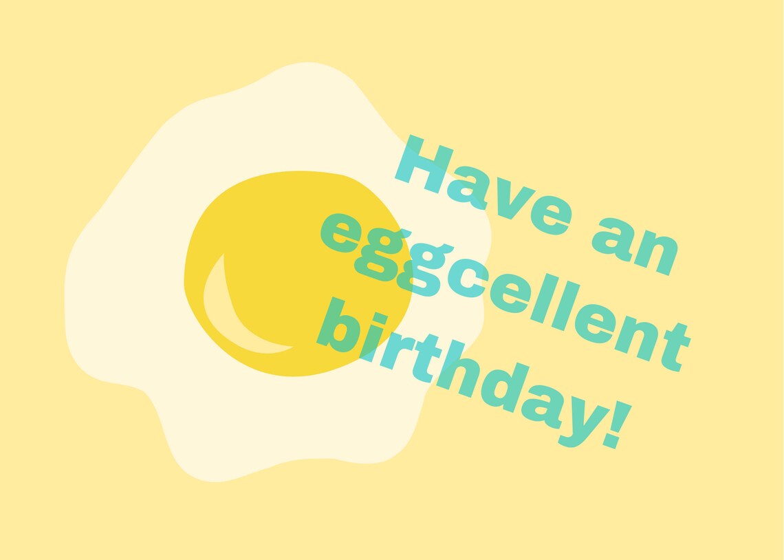 Have an Eggcellent Birthday Printable Card Instant Digital | Etsy