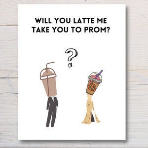 Iced Latte Prom Proposal Sign Printable Instant Digital Download, Latte ...