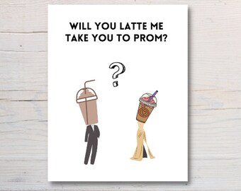 Printable Latte Prom Proposal Sign Printable Prom Idea Coffee Promposal ...