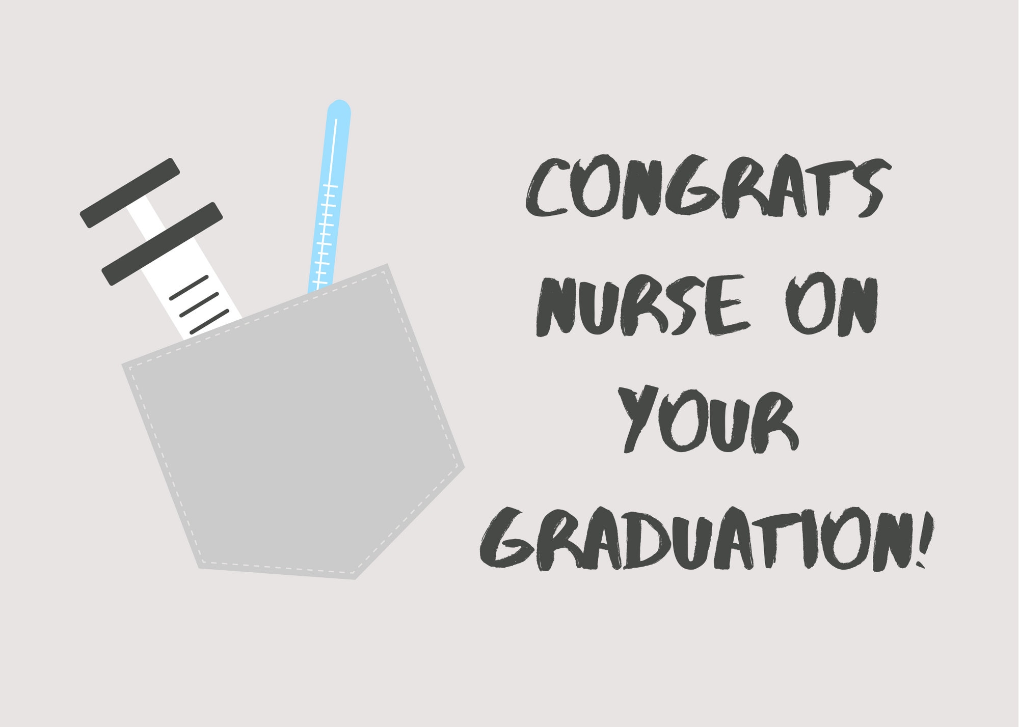 Nurse Graduation Printable Card Instant Digital Download, Nurse Grad ...