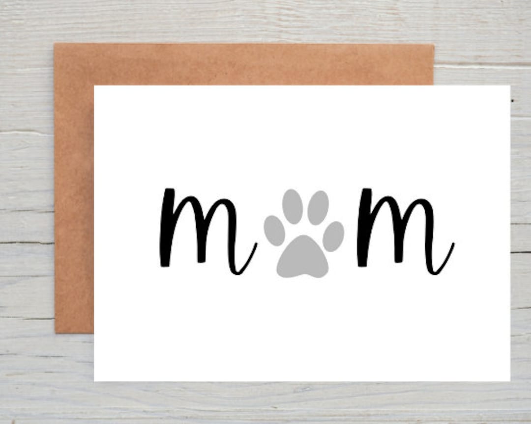 Pet Mom Mother's Day Printable Card Instant Digital Download, Card From ...