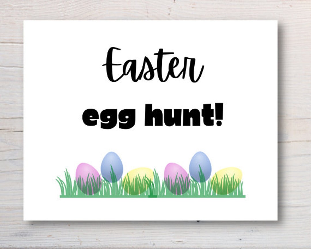 Easter Egg Hunt Sign Printable Instant Digital Download, Easter Sign ...