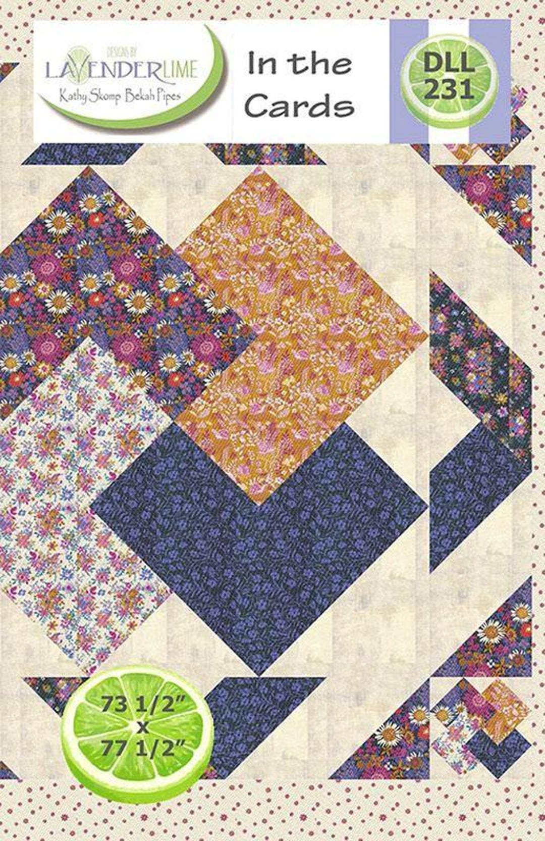In the Cards Quilt Pattern From Designs by Lavender Lime - Etsy