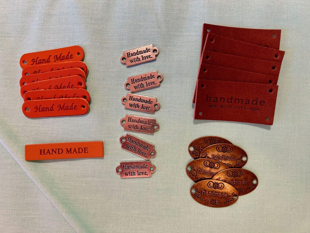 Hand Made Sewing Labels Assorted Metal and Faux Leather - Etsy