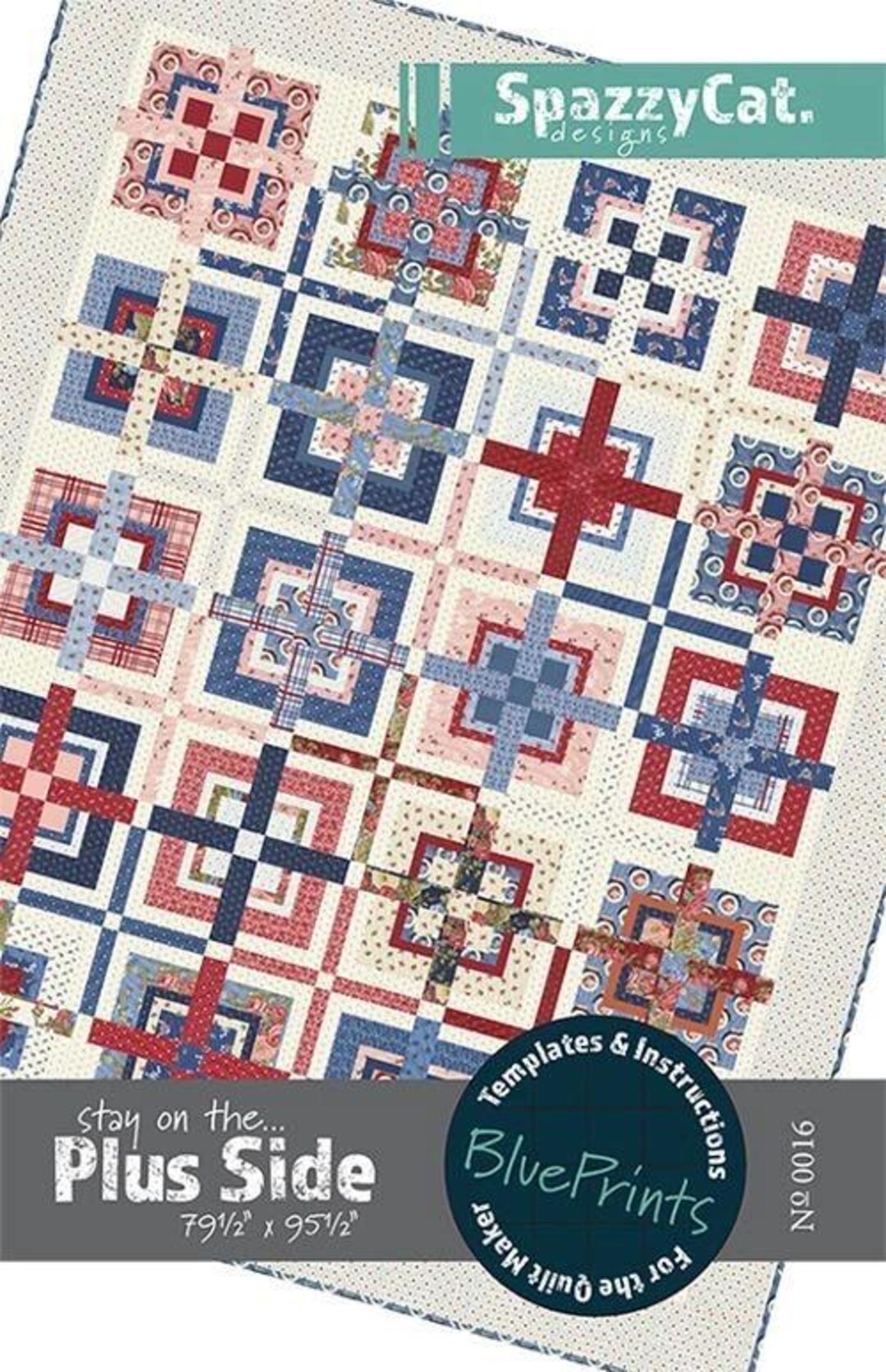 Stay on The...plus Side Quilt Pattern by Spazzy Cat Designs - Etsy