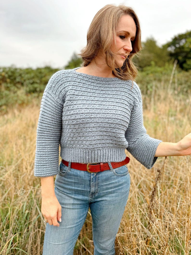 CROCHET PATTERN + VIDEO Easy V-neck Crochet Sweater Pattern / Simple ...