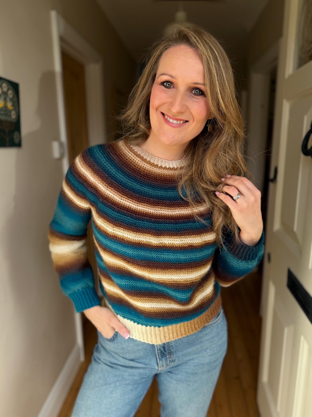 CROCHET PATTERN + VIDEO Blueprint Sweater | Beginner Top Down Seamless ...