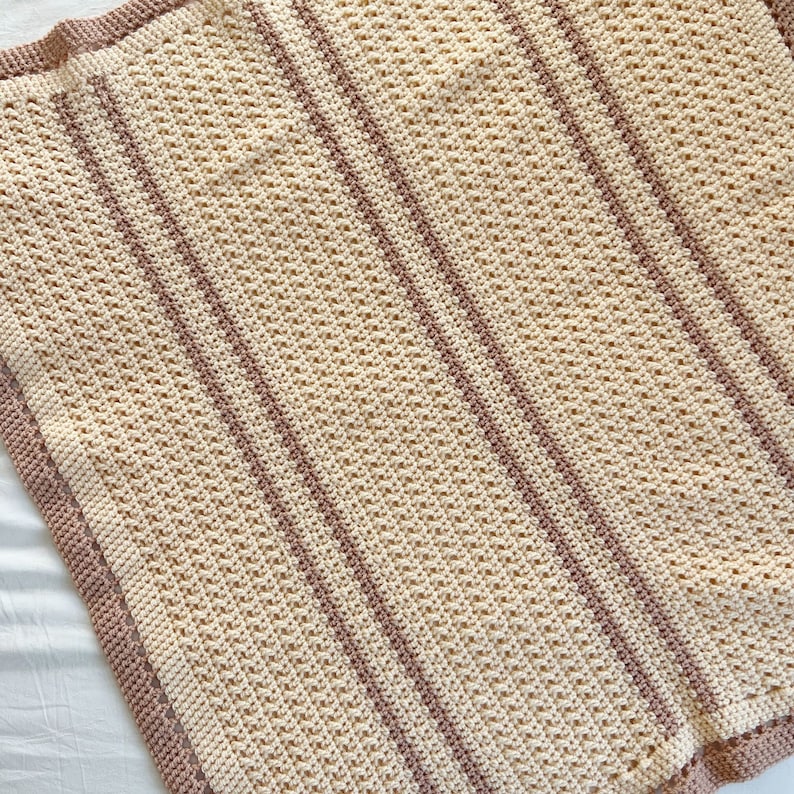 CROCHET PATTERN / Tea and Biscuit Crossover Blanket - Crochet Baby ...