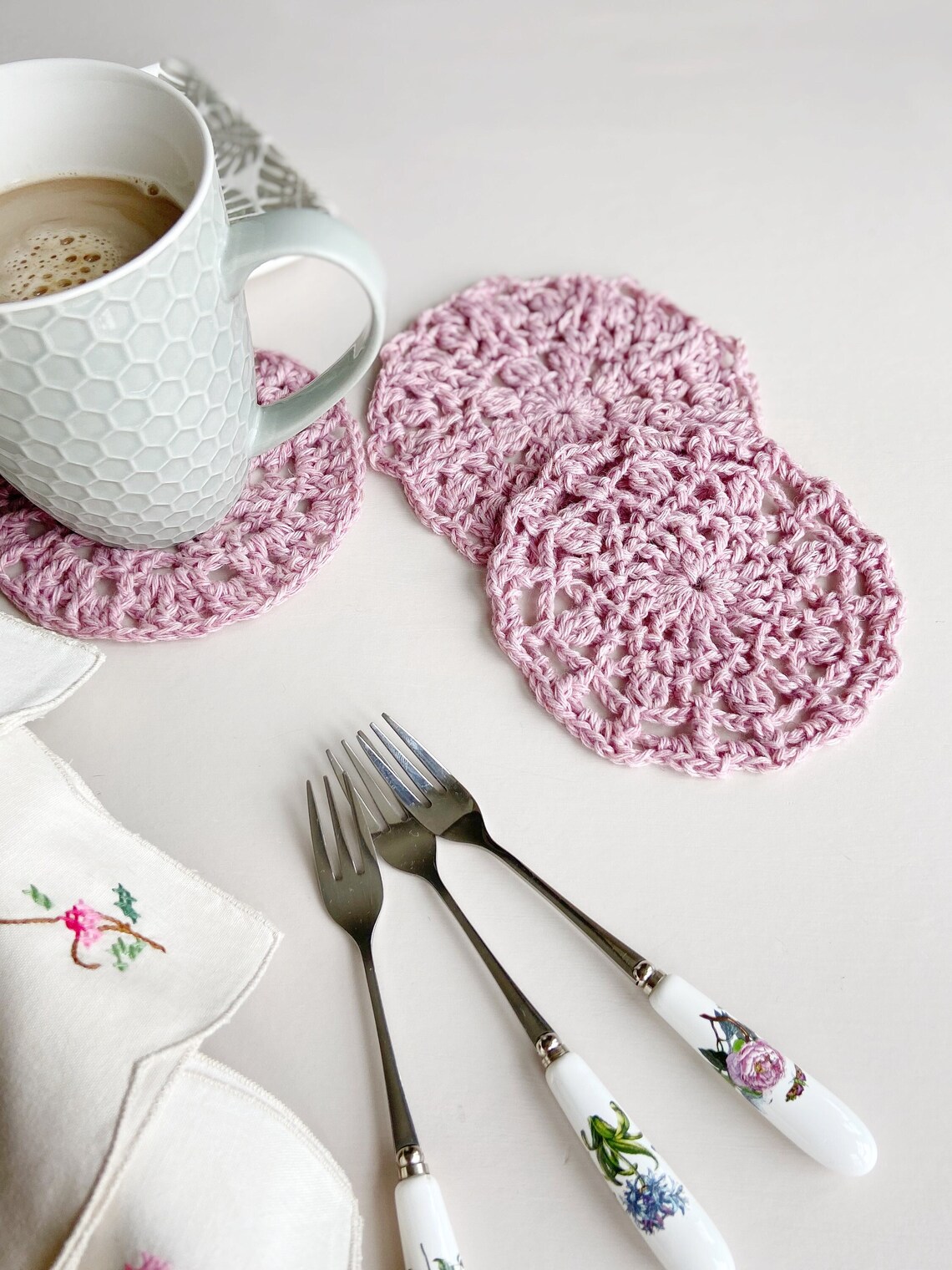 CROCHET PATTERN / Lace Coaster Pattern - Crochet Coaster for Cups and ...