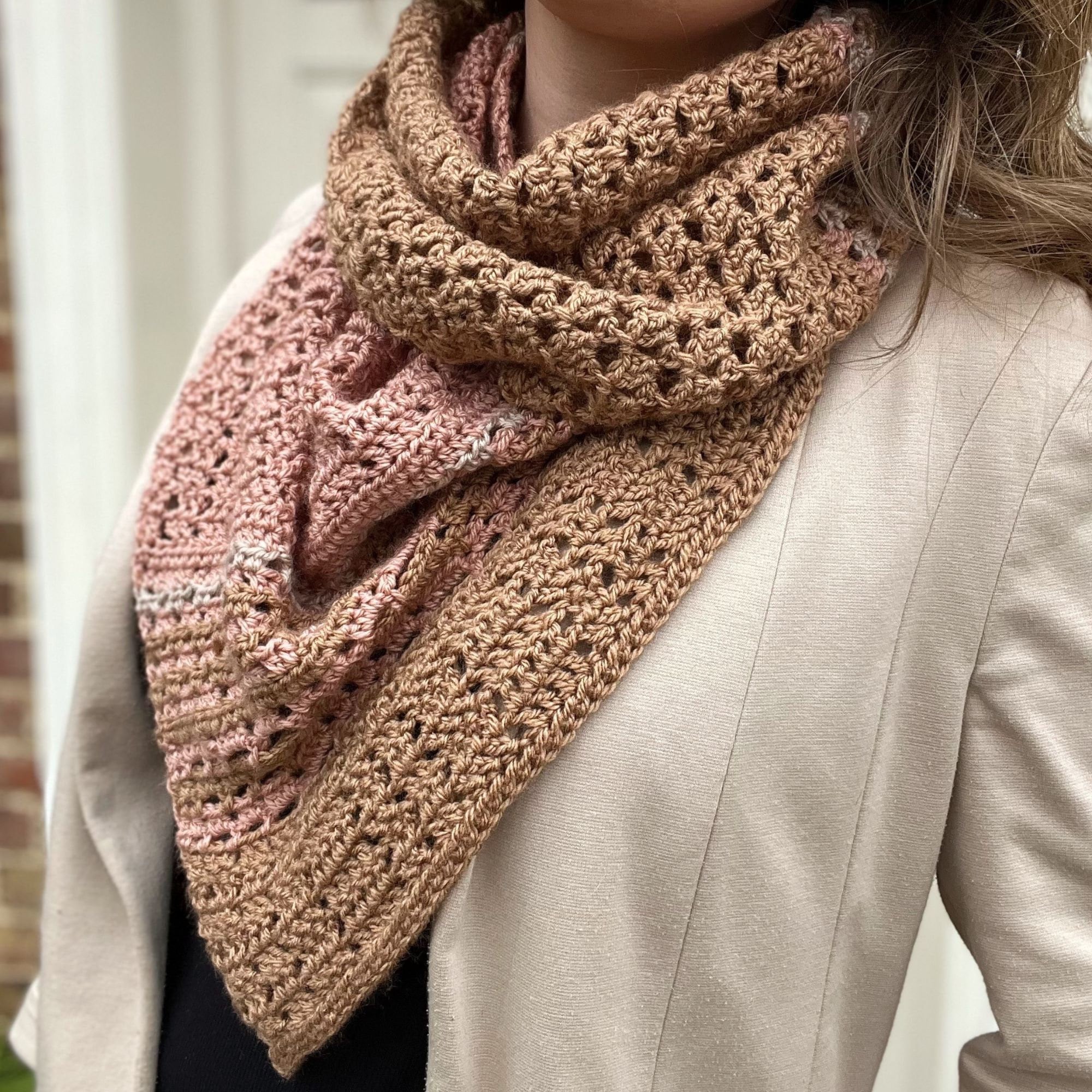 CROCHET PATTERN Lightweight Crochet Scarf - Easy Herringbone Women's ...
