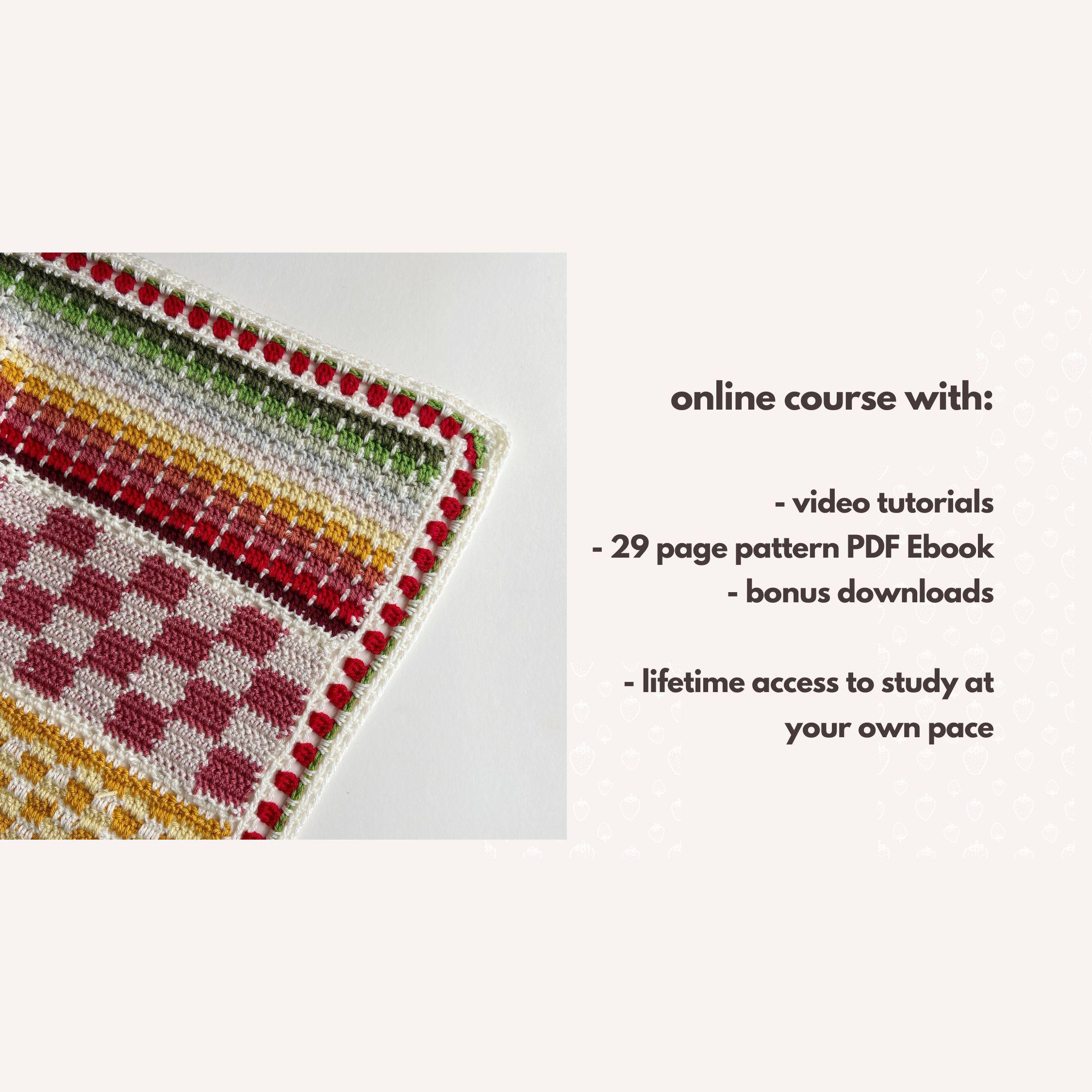 Crochet Blanket Making Course! Online Course With Video Instruction and ...