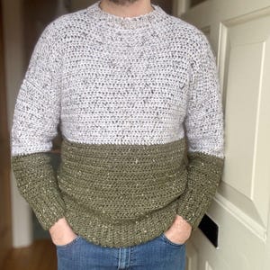 CROCHET PATTERN & VIDEO/ Easy Tweedy Beginner Crochet Sweater Pattern ...