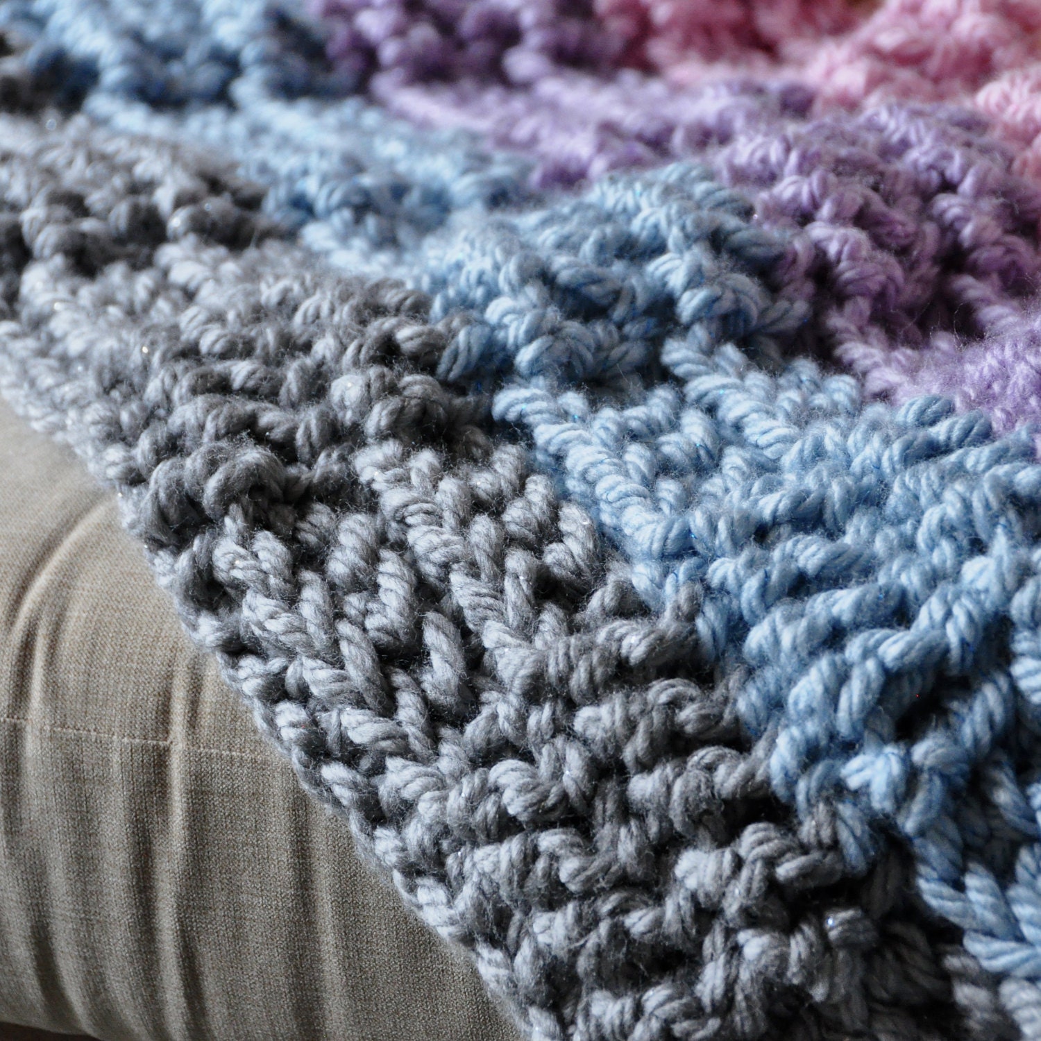 CROCHET PATTERN / Grande Metallic Throw / Crochet Throw - Instant ...