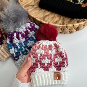 CROCHET PATTERN & VIDEO, Labyrinth Mosaic Crochet Hat Pattern | Sizes ...