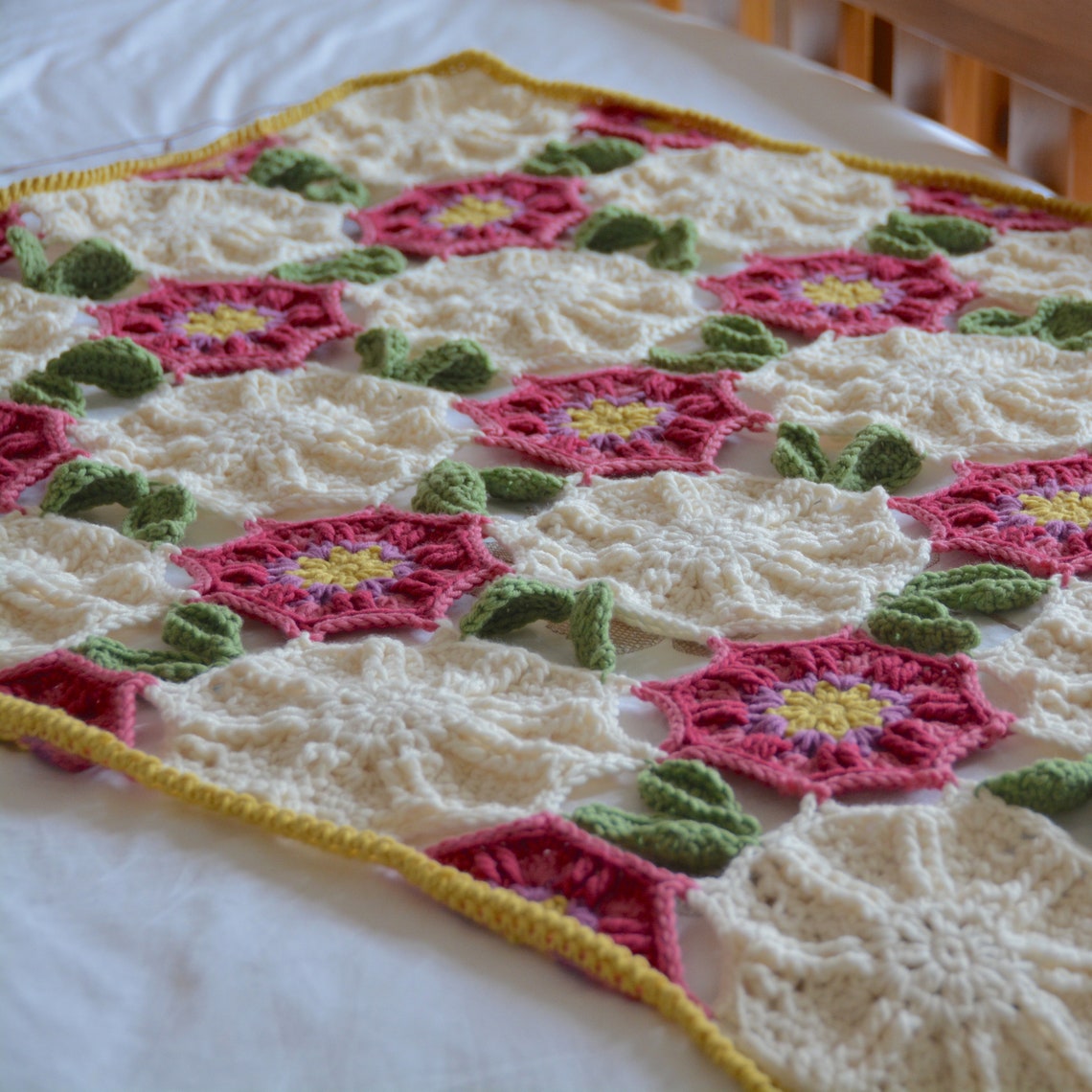CROCHET PATTERN / Crochet Motif Blanket Pattern/ Floral Crochet ...