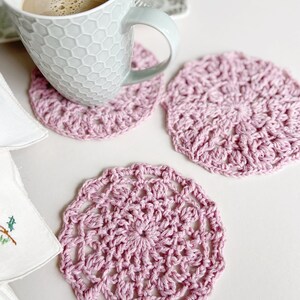 CROCHET PATTERN / Lace Coaster Pattern - Crochet Coaster for Cups and ...