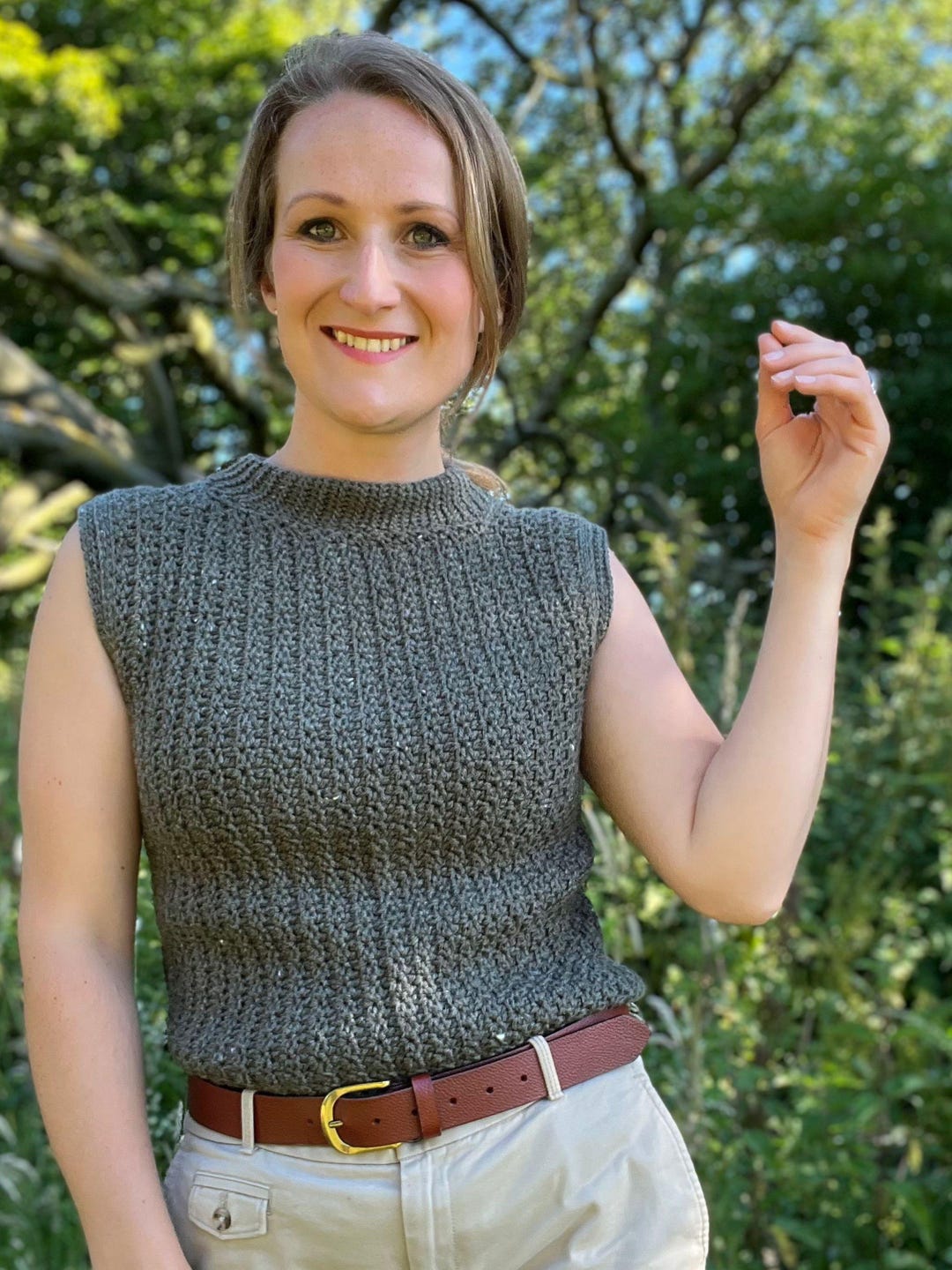 CROCHET PATTERN & VIDEO / Crochet Sleeveless Vest Top Pattern - Chloe ...