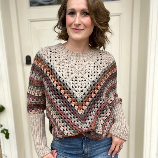 Granny Squares Poncho Pattern - Etsy