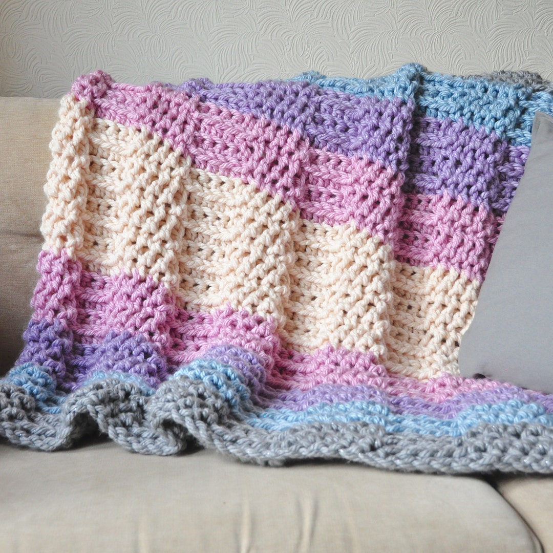 CROCHET PATTERN | Grande Metallic Throw | Crochet Throw - Instant ...