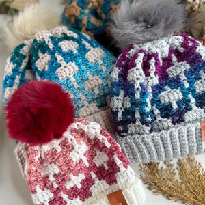 CROCHET PATTERN & VIDEO, Labyrinth Mosaic Crochet Hat Pattern | Sizes ...