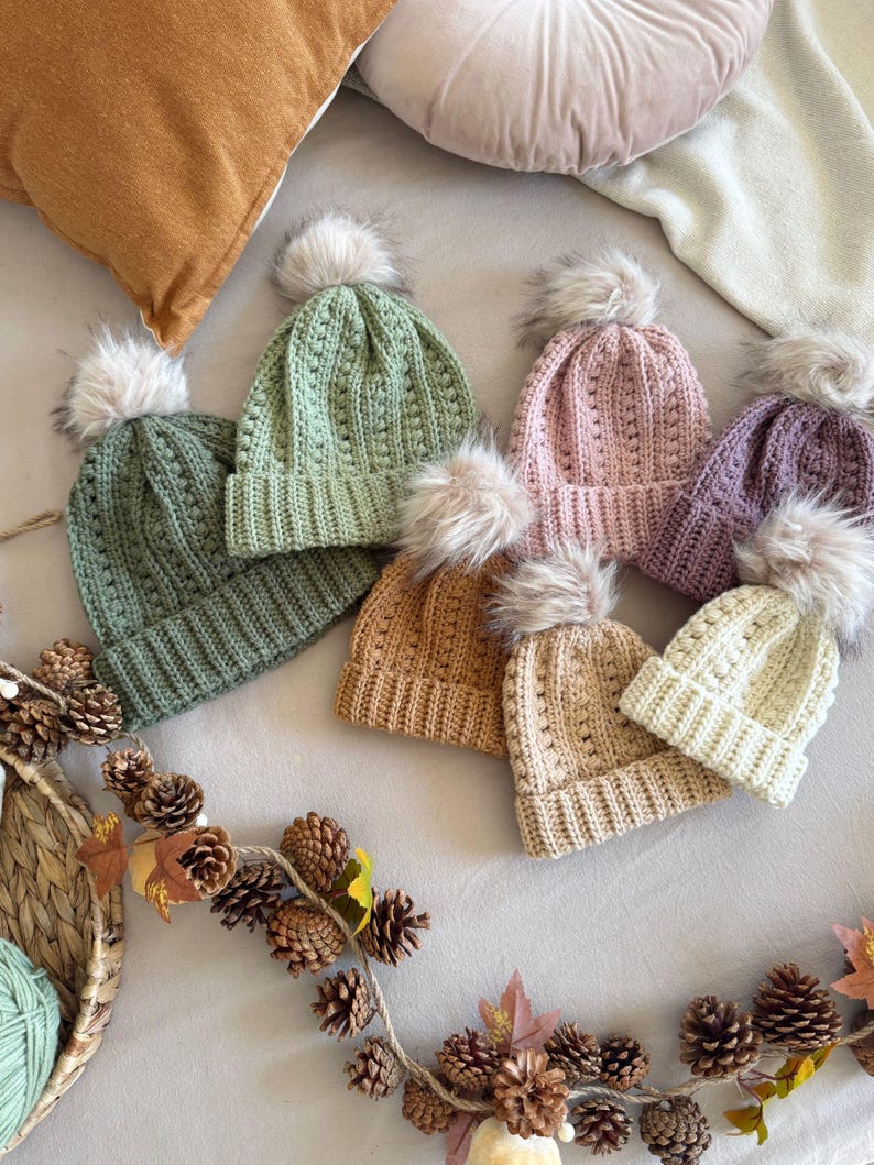CROCHET PATTERN + VIDEO - Puff Stitch Hat Crochet Pattern | Worsted ...