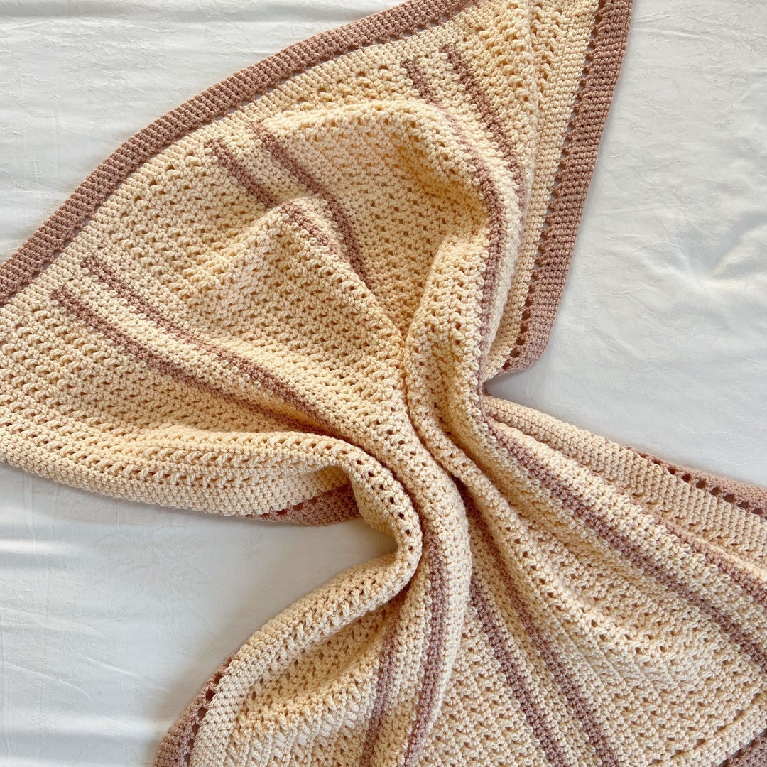 CROCHET PATTERN / Tea and Biscuit Crossover Blanket - Crochet Baby ...