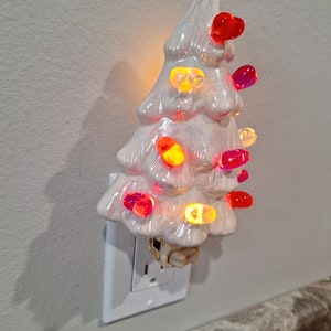 Ceramic Valentine Tree Night Light - Etsy