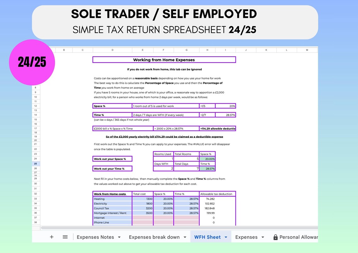 Tax Estimator for UK Self Employed Individuals | HMRC Self Assessment ...