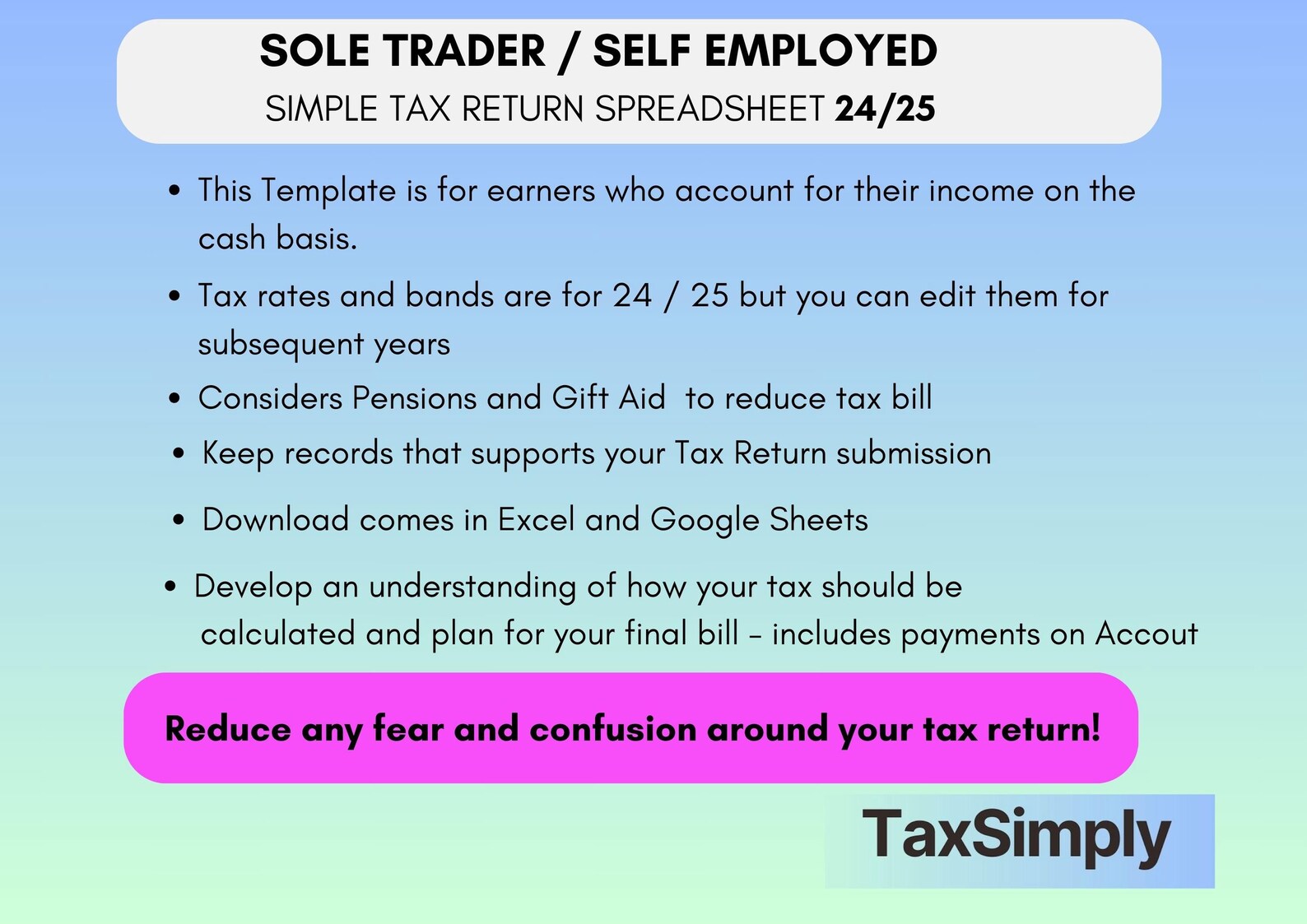 Tax Estimator for UK Self Employed Individuals | HMRC Self Assessment ...