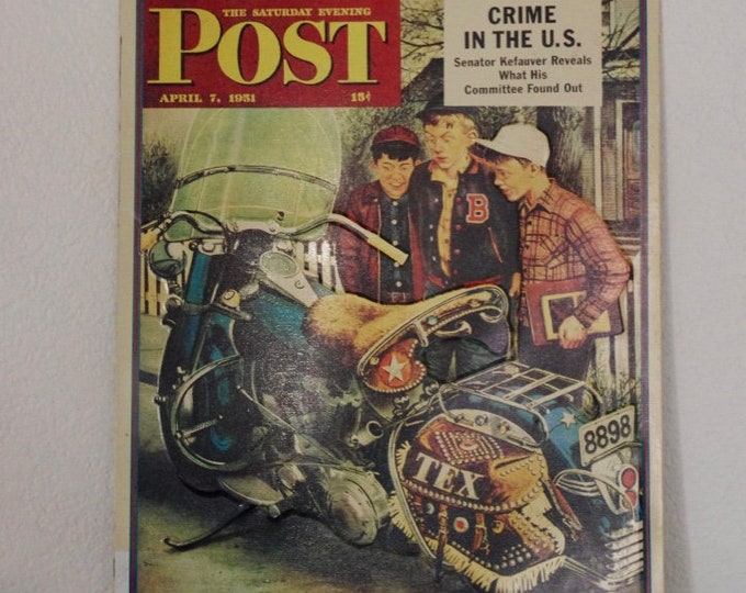 Vintage the Saturday Evening Post Tin Sign, the Curtis Publishing ...