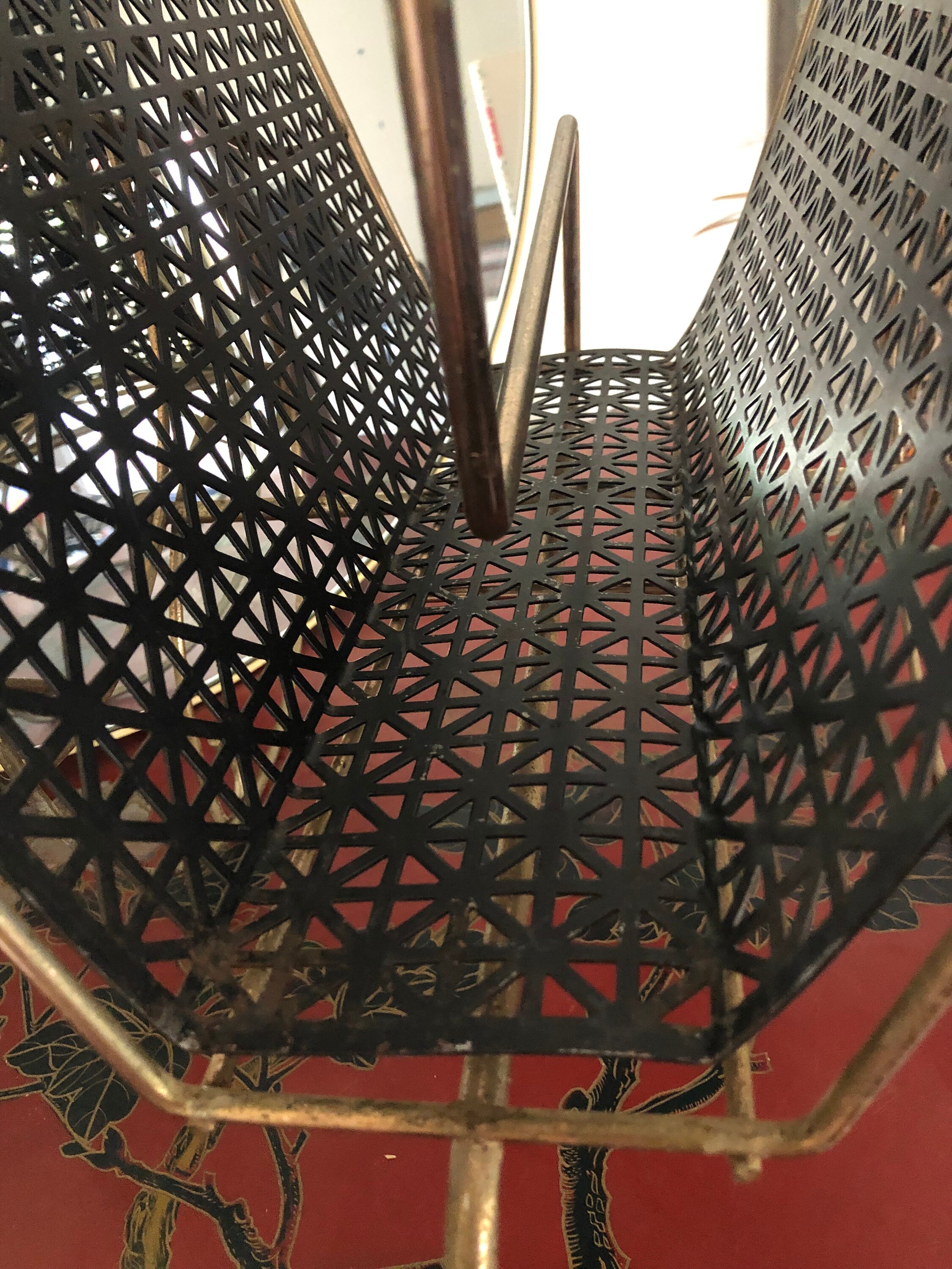 Mid Century Modern Rolling Magazine Rack MCM Magazine Holder - Etsy