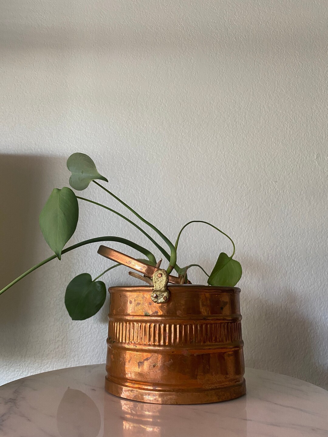 Vintage Copper Pail, Copper Bucket With Handle, Vintage Copper Planter ...