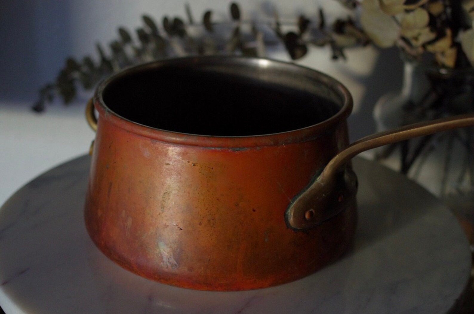 Antique Copper Pot, Vintage Copper Saucepan, Copper Cooking Pot With ...