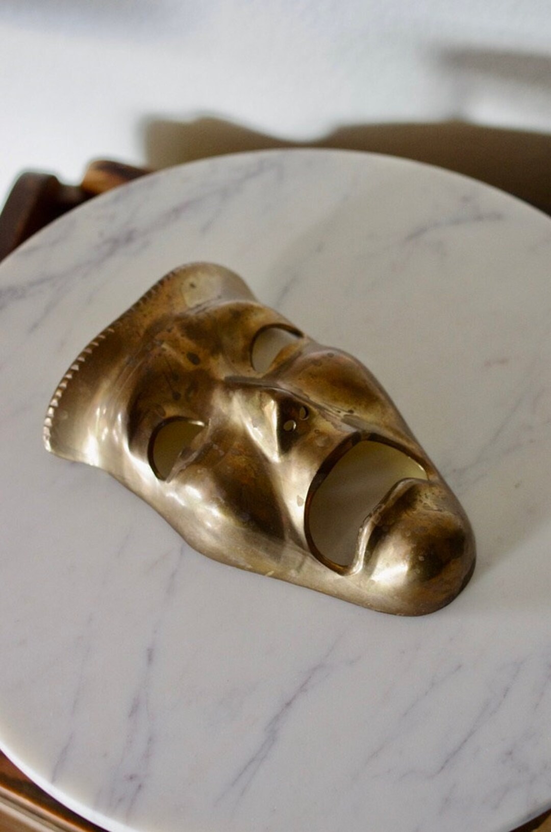 Vintage Solid Brass Theatre Face Mask, Drama Theater Wall Hanging Brass ...