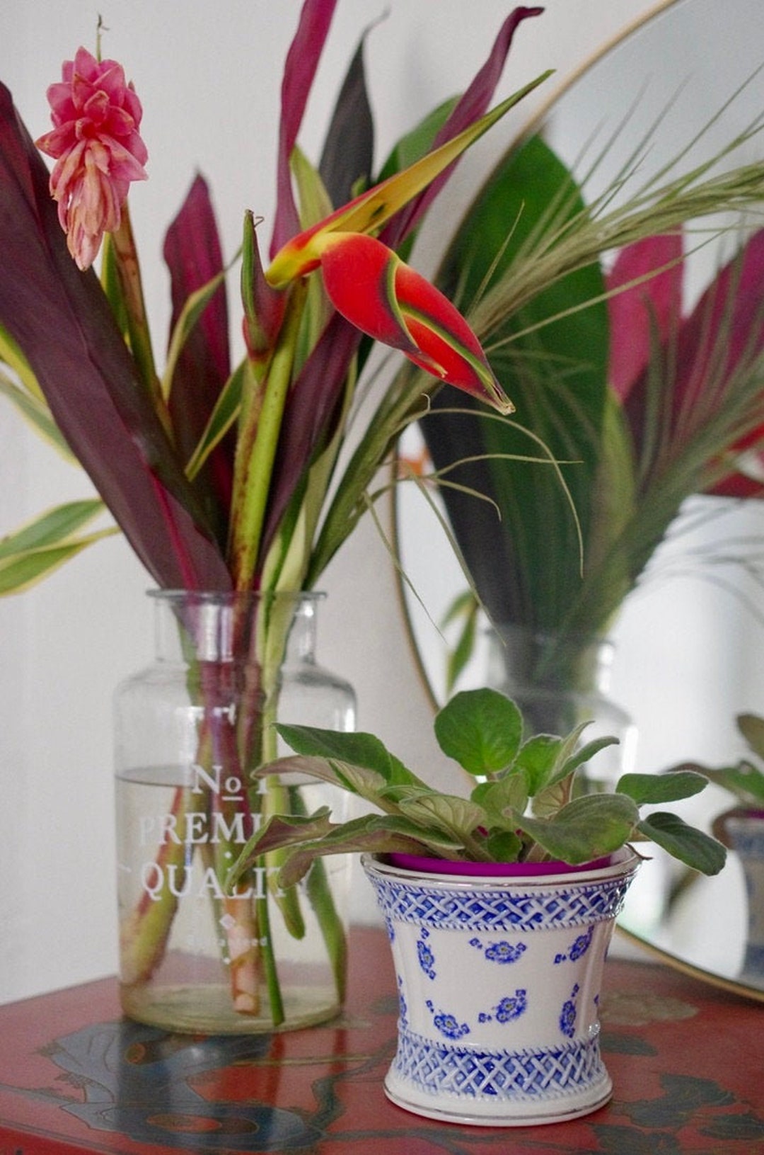 Blue and White Ceramic Planter Bloom Rite Flower Pot - Etsy