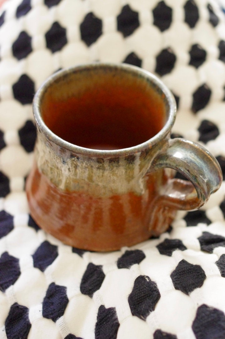 Vintage Studio Pottery Mug Rust Red Copper Pottery Mug - Etsy