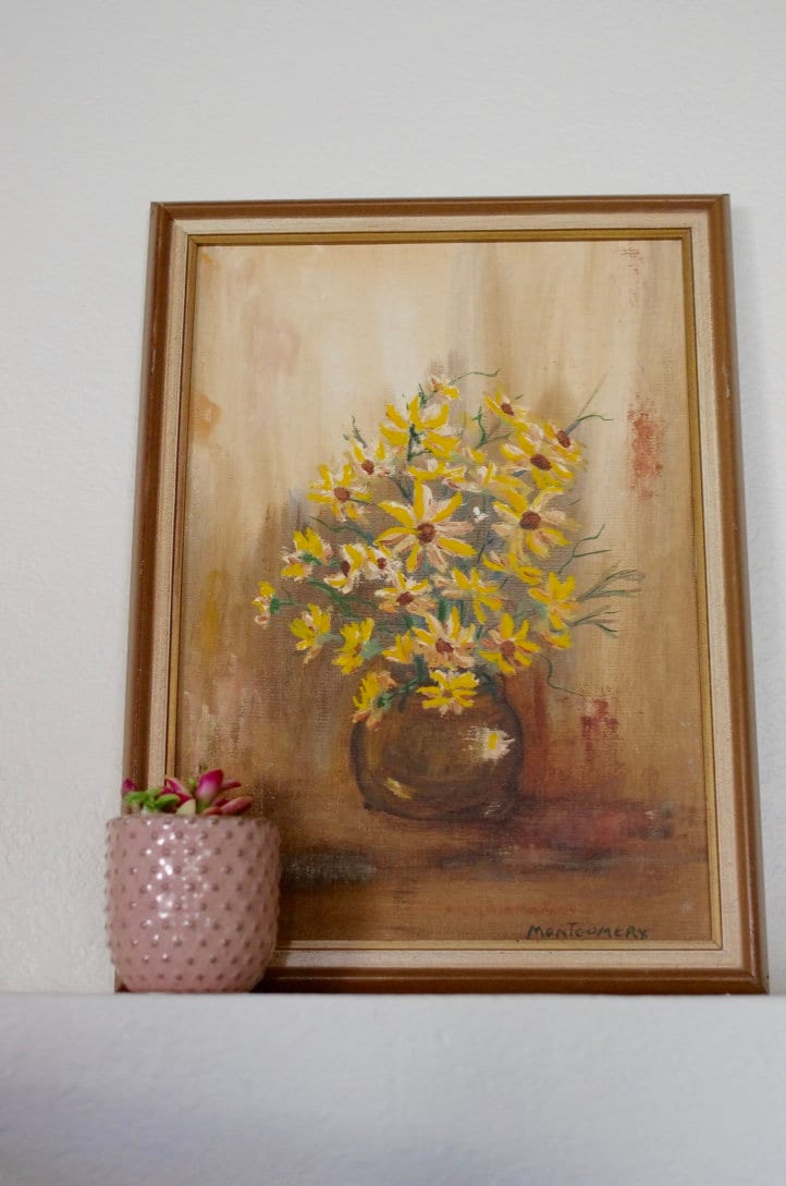 Vintage Daisy Flower Still Life Oil Painting - Etsy