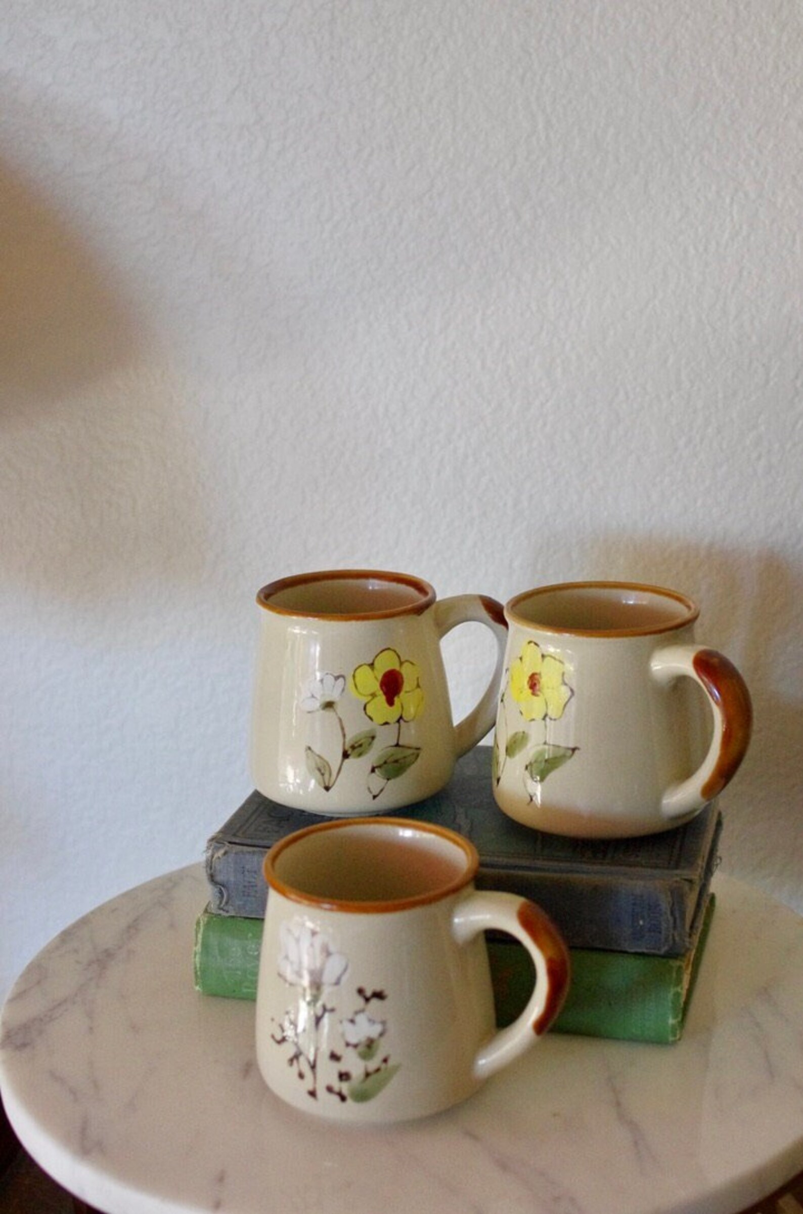 Trio of Vintage Floral 1970's Coffee Tea Mugs - Etsy