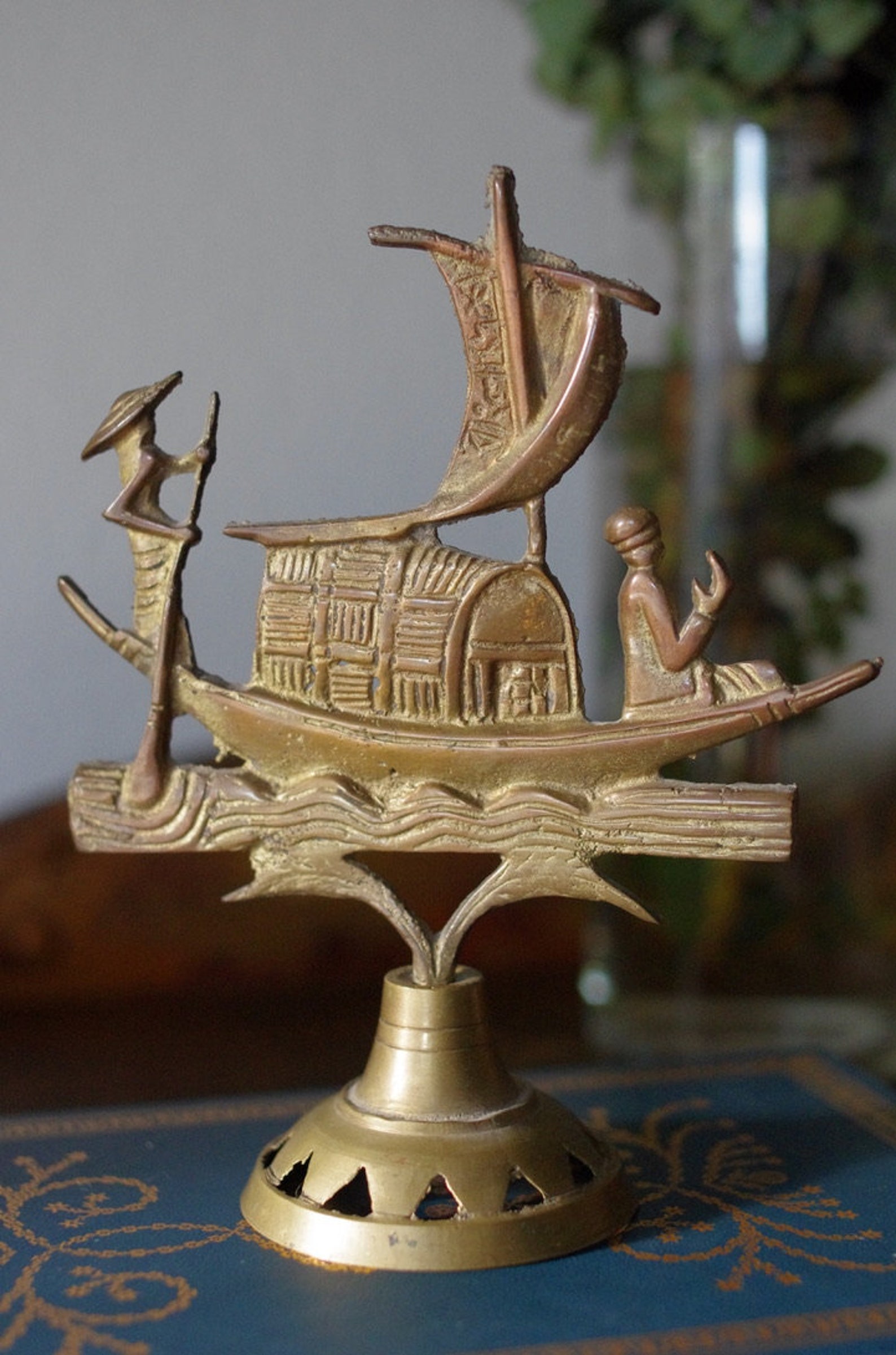 Vintage Brass Asian Boat Vietnamese Fishing Market Boat - Etsy
