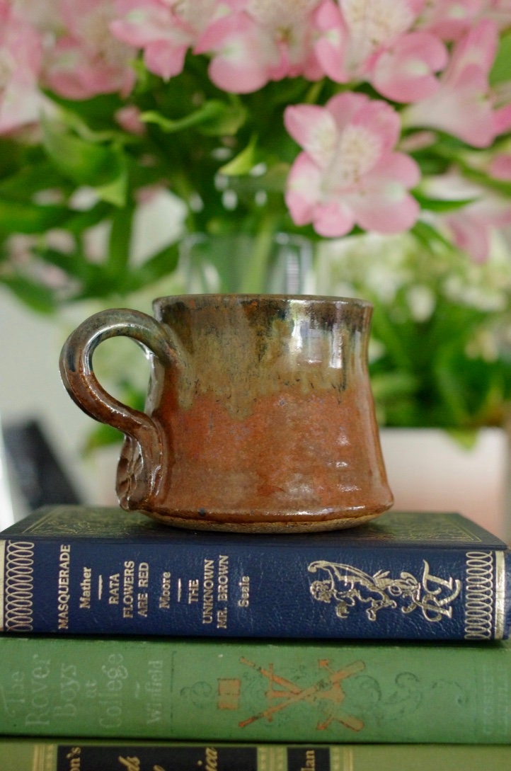 Vintage Studio Pottery Mug Rust Red Copper Pottery Mug - Etsy
