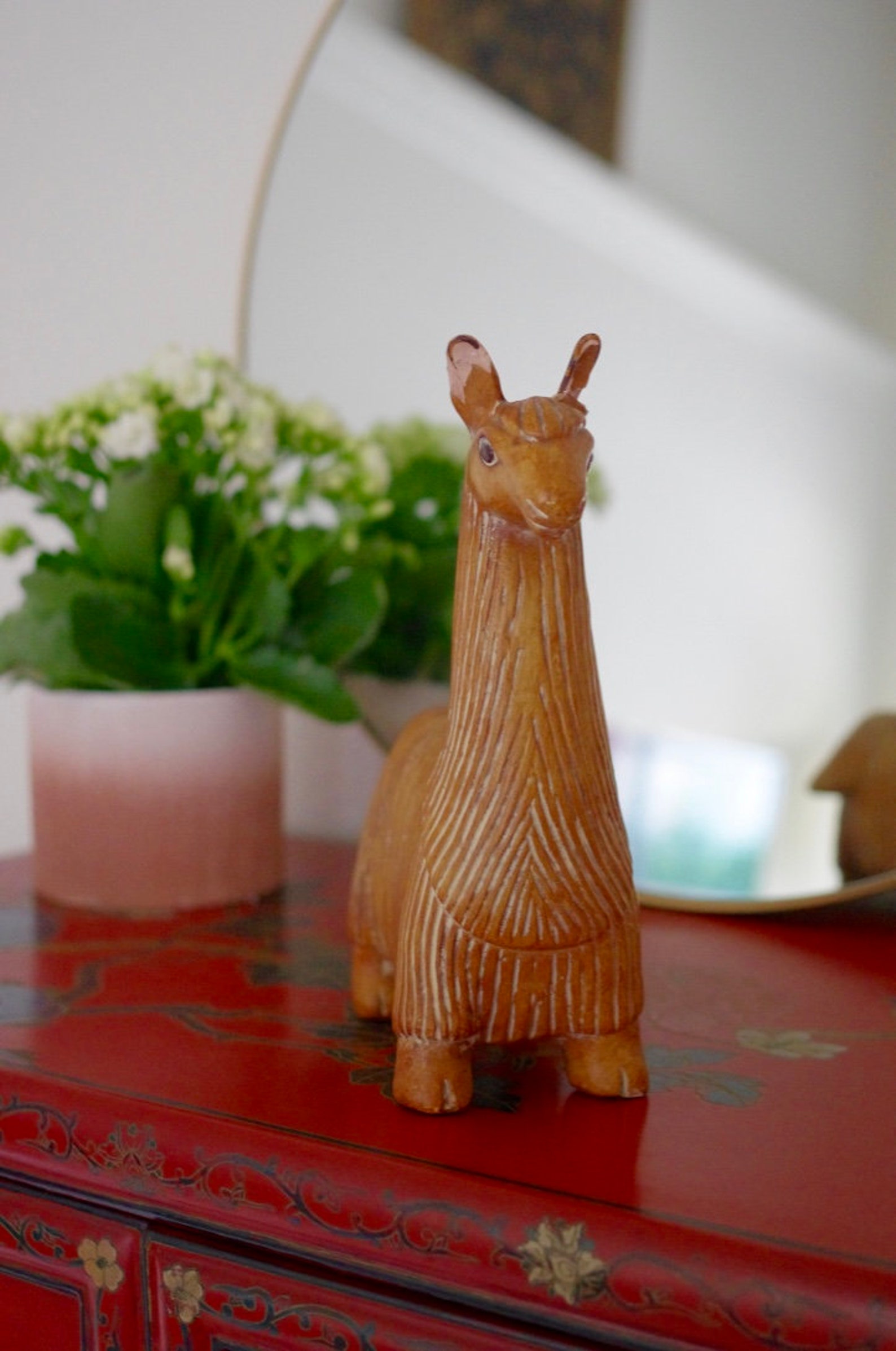 Large Vintage Stoneware Llama Statue Llama Figurine - Etsy