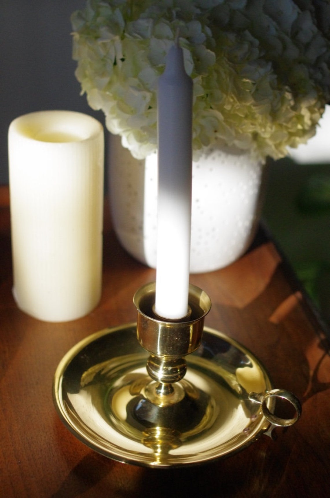 Vintage Brass Chamber Candlestick Holder With Handle Brass - Etsy
